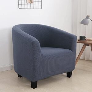 SearchI Club Chair Slipcover Stretch Barrel Chair Covers Jacquard Tub Chair Slipcovers Soft Spandex Armchair Sofa Cover Removable Couch Furniture Protector Arm Chair Cover for Living Room