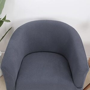 SearchI Club Chair Slipcover Stretch Barrel Chair Covers Jacquard Tub Chair Slipcovers Soft Spandex Armchair Sofa Cover Removable Couch Furniture Protector Arm Chair Cover for Living Room