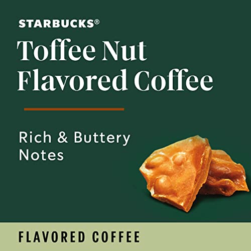 Starbucks Medium Roast K-Cup Coffee Pods — Toffeenut for Keurig Brewers — 10 Count (Pack of 6)