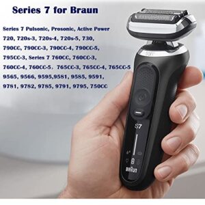 Series 7 70B Shaver Head Replacement Fit for Braun Series 7 Electric Razor for Men, 70B Electric Shaver Replacement Heads Blades Compatible with Braun Series 7 7720, 750CC, 760CC, 765C, Easily Attach