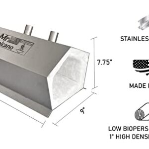 Mr Volcano Hero 2 - Portable Propane Forge (Complete Kit - Now with Superwool XTRA) MADE IN USA (Stainless Steel) Double Burner Artist Hobby Knife Making Tool Making Farrier Blacksmith