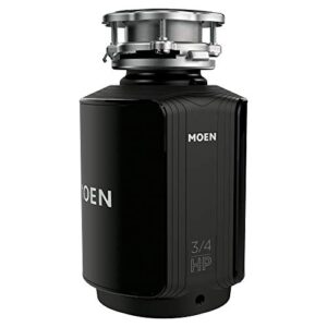 moen gxs75c host series 3/4 hp continuous feed garbage disposal with sound reduction, power cord included