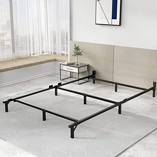 ctbsme King Bed Frame,Sturdy Metal Bed Frame 9-Legs Base for Box Spring and Mattress, Easy Assembly Tool-Free, Black(76*79.5*7 )