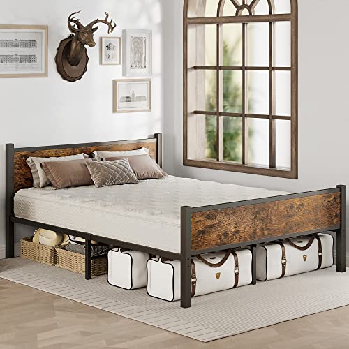 IRONCK Bed Frame, Full Size Platform Bed with Headboard and Footboard, 13 Heavy Duty Steel Slats, More Stronger, Easy Assembly, Noise-Free, No Box Spring Needed