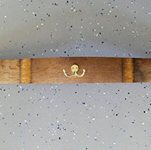 Natural Coat And Hat Rack With Brass Hooks - Made From Genuine Oak Wine Barrel Stave