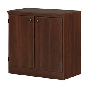 south shore morgan small 2-door storage cabinet, 19.38″d x 32.88″w x 32.38″h, royal cherry