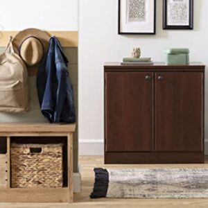 South Shore Morgan Small 2-Door Storage Cabinet, 19.38"D x 32.88"W x 32.38"H, Royal Cherry