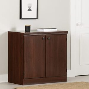 South Shore Morgan Small 2-Door Storage Cabinet, 19.38"D x 32.88"W x 32.38"H, Royal Cherry