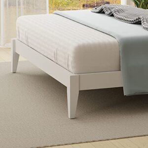 Glenwillow Home Cottage Style Solid Wood Platform Bed in Queen - Gloss White