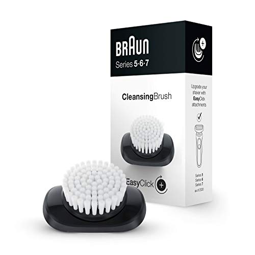 Braun EasyClick Cleansing Brush Attachment for Series 5, 6 and 7 Electric Razors, Compatible with Electric Shavers 5018s, 5020s, 6075cc, 7071cc, 7075cc, 7085cc, 7020s, 5050cs, 6020s, 6072cc, 7027cs