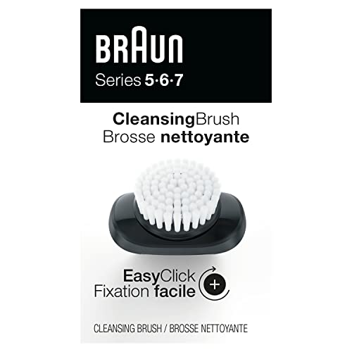 Braun EasyClick Cleansing Brush Attachment for Series 5, 6 and 7 Electric Razors, Compatible with Electric Shavers 5018s, 5020s, 6075cc, 7071cc, 7075cc, 7085cc, 7020s, 5050cs, 6020s, 6072cc, 7027cs