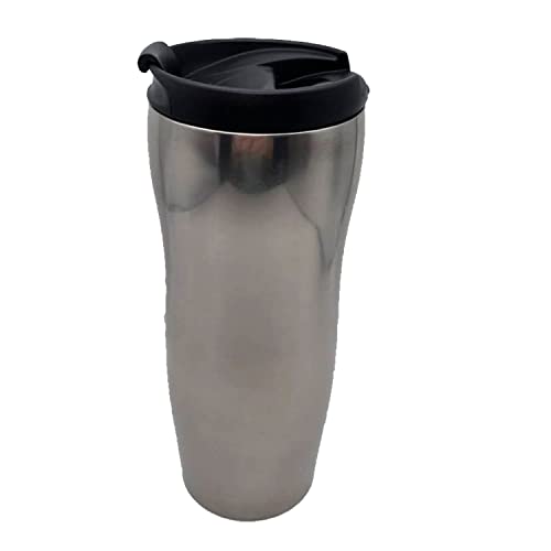 Starbucks Lucy Curvy Chrome Stainless Steel Tumbler 12oz Vacuum Thermos Cup - Silver