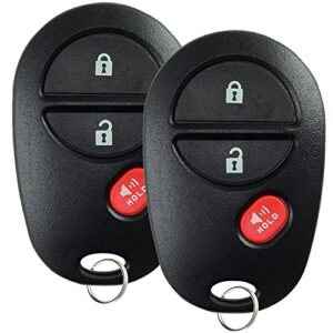 key fob keyless entry remote compatible with 2004-2015 toyota tacoma tundra sienna sequoia 3 buttons car key fcc: gq43vt20t-2 packs