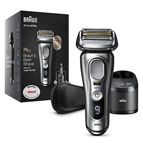 Braun Series 9 Pro 9467cc Electric Shaver for Men, 4+1 Head with ProLift Trimmer, 5-in-1 SmartCare Center, Electric Razor with 60-min Battery Life, Wet & Dry