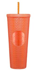 starbucks limited edition studded tumbler orange pearl halloween 2022 venti 24 oz