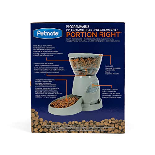 Petmate Programmable Pet Feeder, 5 lbs, One Size Fits All, Black