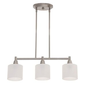 hampton bay 1000014949″ oron three light island brushed nickel chandelier