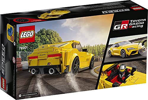 LEGO Speed Champions Toyota GR Supra 76901 Collectible Sports Car Toy Building Set with Racing Driver Minifigure