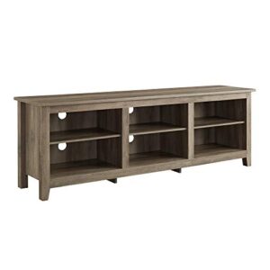 Walker Edison Wren Classic 6 Cubby TV Stand for TVs up to 80 Inches, 70 Inch, Grey Wash