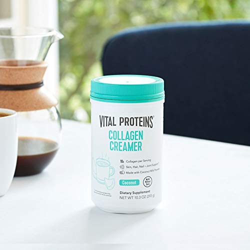 Vital Proteins Collagen Coffee Creamer, Non Dairy & Low Sugar Powder with Collagen Peptides Supplement - Supporting Healthy Hair, Skin, Nails with Energy-Boosting MCTs - Coconut 10.3oz