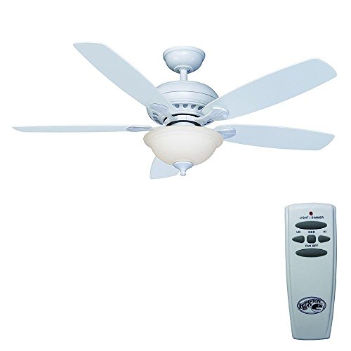 Hampton Bay Southwind 52" Reversible blades Maple/White - White w/Remote control - Dimmable