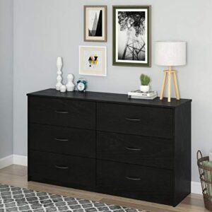 Mainstays Drawer Dresser, (6-Drawer, Nightfall Oak)