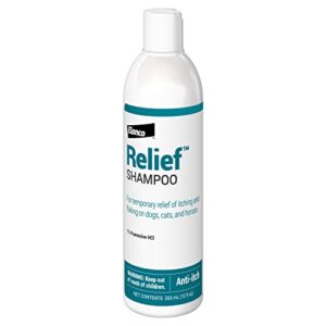 relief shampoo, temporary relief of itching and flaking, moisturizer for dry skin and coat, for dogs, cats and horses, 12 oz