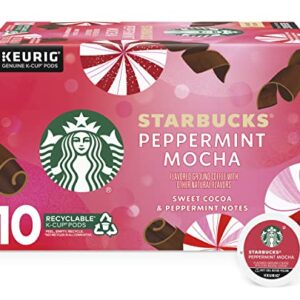 Starbucks Flavored K-Cup Coffee Pods (Peppermint Mocha, 10 Count (Pack of 2))