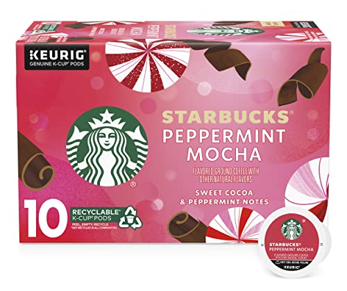 Starbucks Flavored K-Cup Coffee Pods (Peppermint Mocha, 10 Count (Pack of 2))