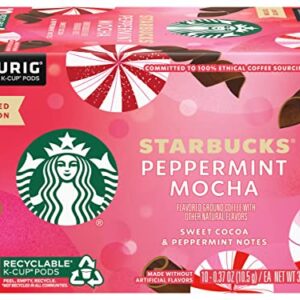 Starbucks Flavored K-Cup Coffee Pods (Peppermint Mocha, 10 Count (Pack of 2))