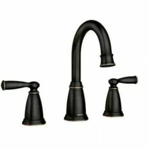 Moen Banbury 8 in. Widespread Double Handle High-Arc Bathroom Faucet in Mediterranean Bronze