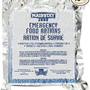 Mainstay Emergency Food Rations with Outdoors Equipment Emergency Guide-3600 Calorie Bar- Full Case