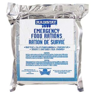 Mainstay Emergency Food Rations with Outdoors Equipment Emergency Guide-3600 Calorie Bar- Full Case