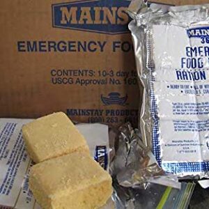 Mainstay Emergency Food Rations with Outdoors Equipment Emergency Guide-3600 Calorie Bar- Full Case