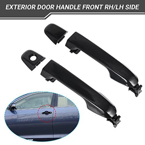 ZXMOTO Exterior Door Handle Rear Fit for Toyota Camry 2012-2017 2PCS (Driver Side Left & Right) New