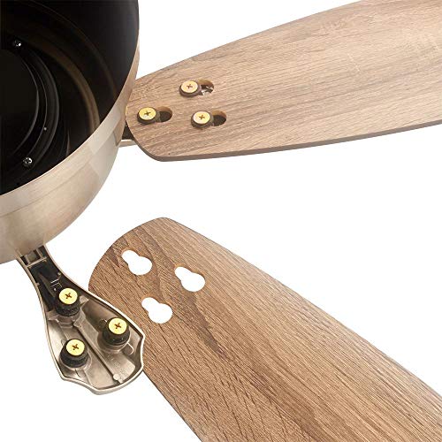 Hampton Bay Stoneridge 52 in. LED Indoor Brushed Nickel Hugger Ceiling Fan with Light Kit