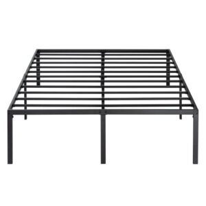 ikalido Queen Size Metal Platform Bed Frame, Heavy Duty Metal Slats Support with Large Storage Space and Reserved Holes for DIY Headboard, No Box Spring Needed/ Easy Assembly/ Noise-Free/ Non-Slip