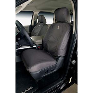 Covercraft Carhartt SeatSaver Custom Seat Covers | SSC2509CAGY | 1st Row Bucket Seats | Compatible with Select Toyota Tacoma Models, Gravel