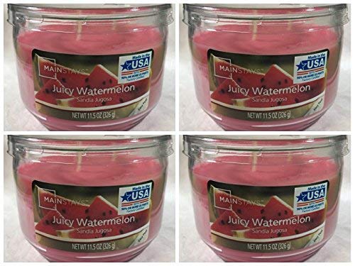 Mainstays 11.5oz Scented Candle, Juicy Watermelon 4-Pack