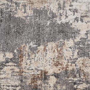 LUXE WEAVERS Rug 7680 Abstract Modern Area Rug, Stain Resistant, Machine-Made, Gray / 8' x 10'