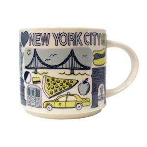 starbucks been there series new york city ceramic mug, 14 oz