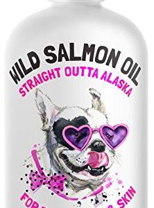 Wild Alaskan Salmon Oil for Dogs & Cats - Pure Fish Omega 3 6 9 Liquid EPA DHA Fatty Acids - Skin & Coat Supplement - Supports Joint Function, Brain, Eye, Immune & Heart Health - Made in USA 8 oz