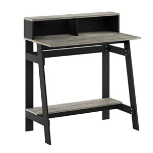 furinno simplistic a frame computer desk, black/french oak grey