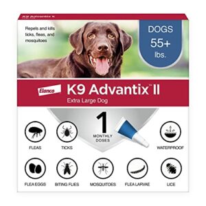 k9 advantix ii xl dog vet-recommended flea, tick & mosquito treatment & prevention | dogs over 55 lbs. | 1-mo supply