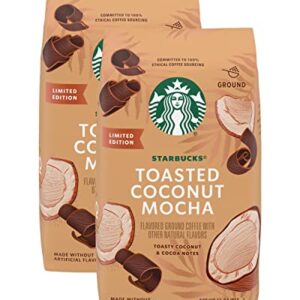 Starbucks Flavored Ground Coffee (Toasted Coconut Mocha, 11 oz (Pack of 2)