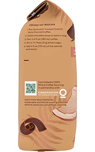 Starbucks Flavored Ground Coffee (Toasted Coconut Mocha, 11 oz (Pack of 2)