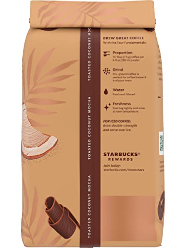 Starbucks Flavored Ground Coffee (Toasted Coconut Mocha, 11 oz (Pack of 2)