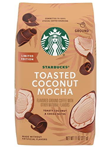 Starbucks Flavored Ground Coffee (Toasted Coconut Mocha, 11 oz (Pack of 2)