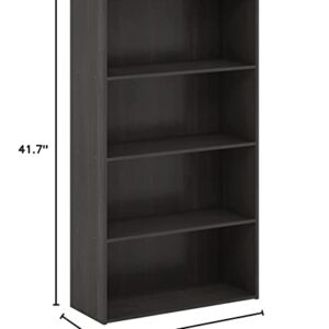 Furinno Pasir 4-Tier Bookcase / Bookshelf / Storage Shelves, Espresso