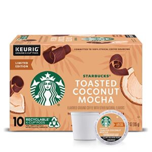 Starbucks K-Cup Coffee Pods Toasted Coconut Mocha, 10 CT (Pack of 4)